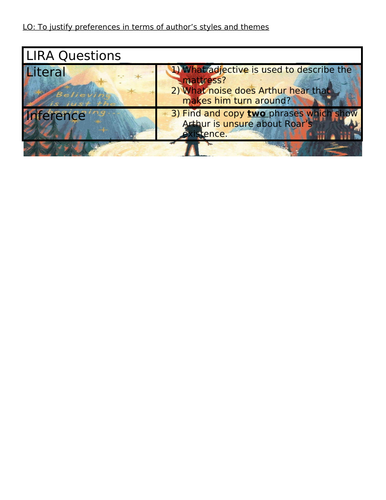 Reading Comprehension - The Land of Roar (Week 4) | Teaching Resources