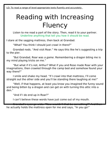 Reading Comprehension - The Land of Roar (Week 4) | Teaching Resources