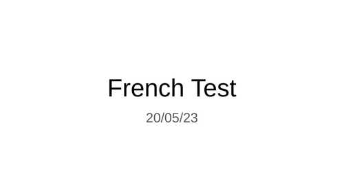 French End of Year 8 | Teaching Resources