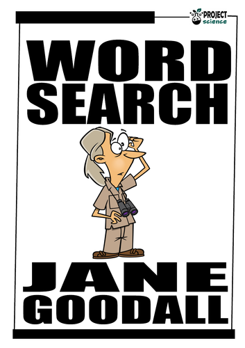 Jane Goodall Word Search | Teaching Resources