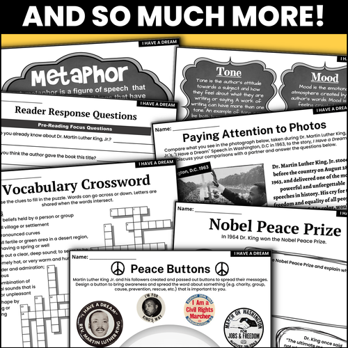 "I Have A Dream" Picture Book Companion MLK | Teaching Resources