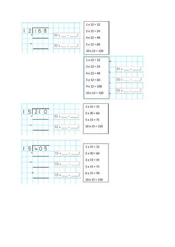 Long Division - Chunking | Teaching Resources Long Division - Chunking | Teaching Resources