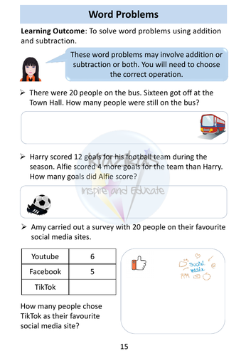 AQA Entry Level 1 Maths - Subtraction Within 20 | Teaching Resources