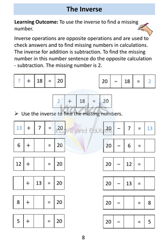 Aqa Entry Level 1 Maths Subtraction Within 20 Teaching Resources