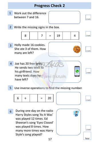 Aqa Entry Level 1 Maths Subtraction Within 20 Teaching Resources