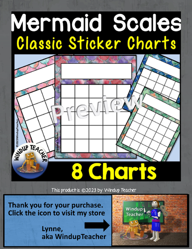 Mermaid Scales Classic Sticker Charts | Teaching Resources