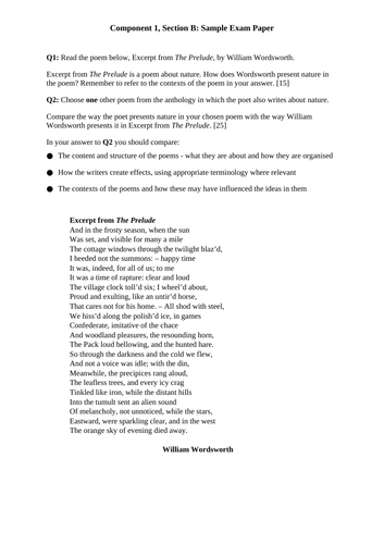 Eduqas Poetry Anthology Revision | Teaching Resources Eduqas Poetry Anthology Revision | Teaching Resources