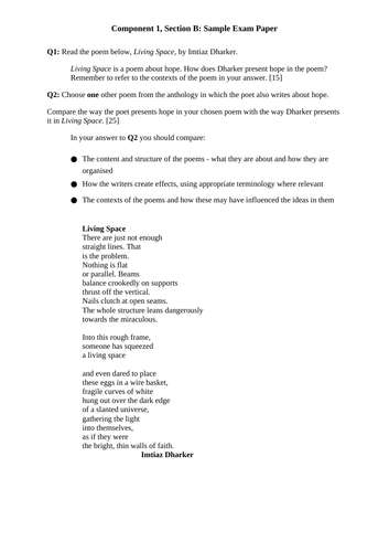 Eduqas Poetry Anthology Revision | Teaching Resources