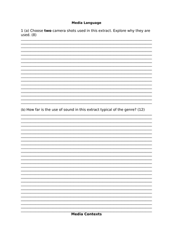 Eduqas GCSE Media Studies Sitcom/Crime Drama Exam Practice | Teaching ...