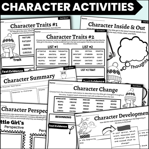 "Owl Moon" Book Companion Activities | Teaching Resources