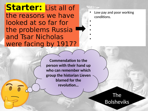 Causes of the Russian Revolution | Teaching Resources