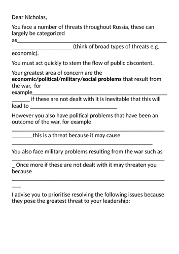 Causes of the Russian Revolution | Teaching Resources