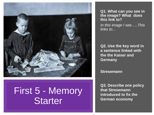 AQA Germany: Democracy to Dictatorship | Teaching Resources