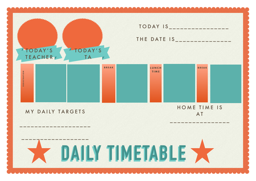 Daily Visual Timetable | Teaching Resources