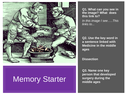 AQA Health & the people: Medieval medicine | Teaching Resources