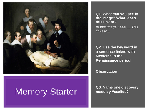 AQA Health & the people: Change in medicine | Teaching Resources