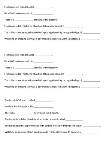 Frankenstein (Oxford playscript, Phillip Pullman) SOW of KS3 | Teaching ...