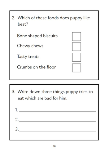 Our Puppy is Always Hungry Story and Follow Up Questions (Age 5-7 ...