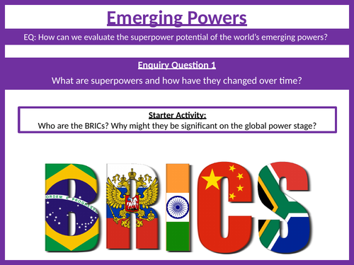 Superpowers Edexcel Alevel Geography - EQ1 Lessons and Resources ...