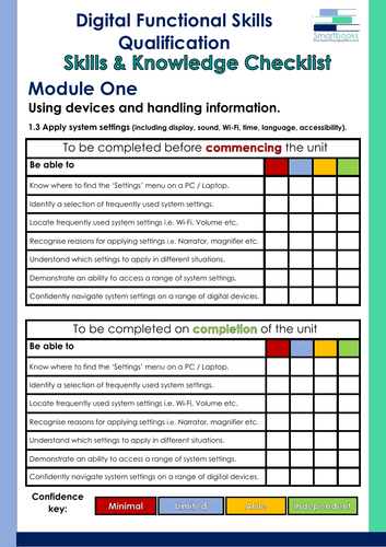 Digital Functional Skills - Module 1 - Using Devices & Handling Information - 1.3 - Apply ...
