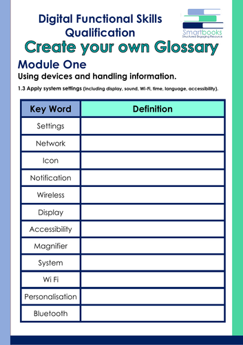 Digital Functional Skills - Module 1 - Using Devices & Handling ...