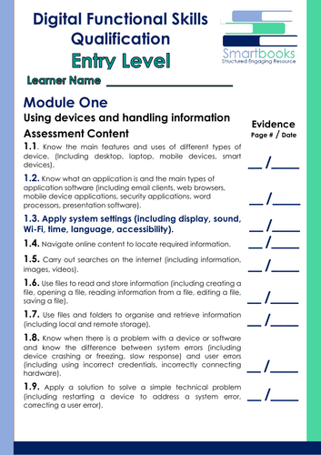 Digital Functional Skills - Module 1 - Using Devices & Handling ...