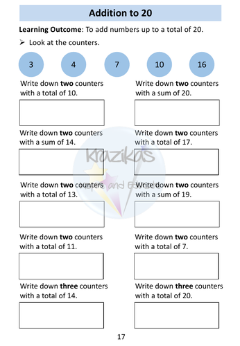AQA Entry Level 1 Maths - Addition - PowerPoint Lesson and Workbook ...