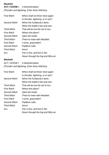 Introduction to Shakespeare: Year 7 KS3 SOW | Teaching Resources