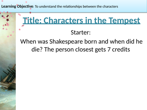 The Tempest KS3 SOW (Year 9) | Teaching Resources