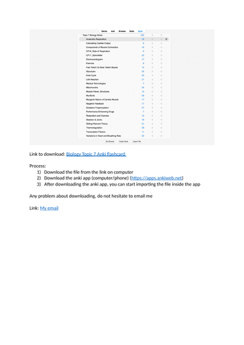 Edexcel A (SNAB) Biology topic 7 Anki flashcard for revision | Teaching ...