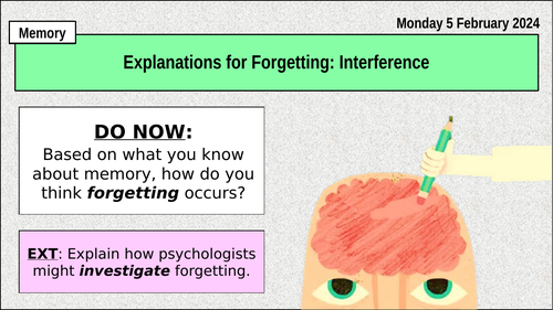 A-Level Psychology - INTERFERENCE THEORY AS AN EXPLANATION FOR ...
