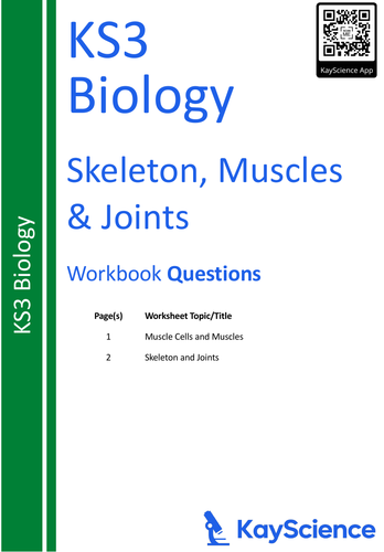 KS3 Skeletons, Muscles & Joints Question Booklet | Biology | Teaching ...