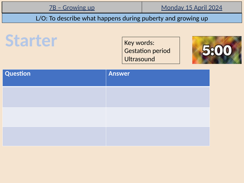 Y7 Exploring science 7B - Sexual reproduction in animals | Teaching ...