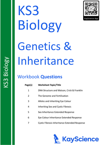 KS3 Genetics & Inheritance Question Booklet | Biology | Teaching Resources