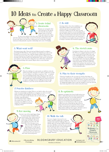 Wellbeing in the Primary Classroom Poster | Teaching Resources