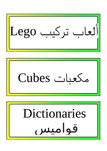 EAL Classroom Object Labels | Teaching Resources