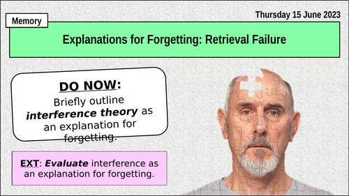 A-Level Psychology - RETRIEVAL FAILURE AS AN EXPLANATION FOR FORGETTING [Memory Topic ...