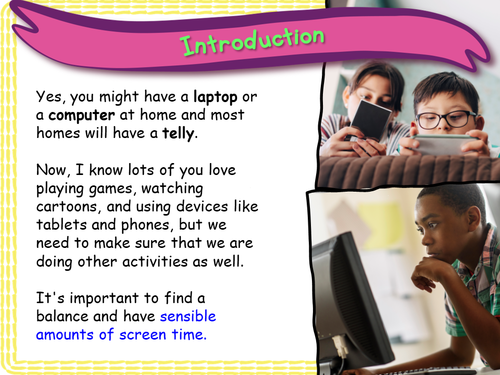 Screen time and digital devices - EYFS PSHE | Teaching Resources