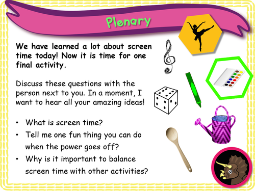 Screen time and digital devices - EYFS PSHE | Teaching Resources