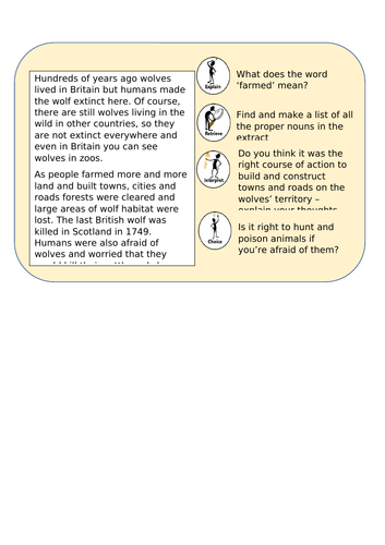Reading comprehension non chronological report wolves DERIC | Teaching ...