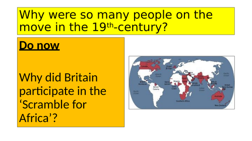 AQA GCSE Migration 19th century migration | Teaching Resources