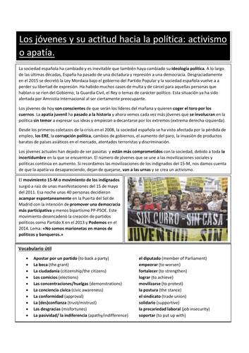 Jovenes de hoy, ciudadanos del manana | Teaching Resources