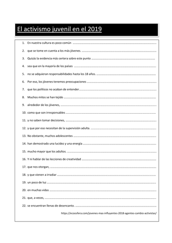 Jovenes de hoy, ciudadanos del manana | Teaching Resources