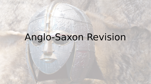 Anglo-Saxon Assessment Revision | Teaching Resources
