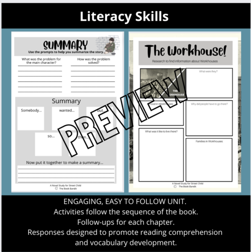 STREET CHILD by Berlie Doherty NOVEL STUDY and Literacy Unit | Teaching ...