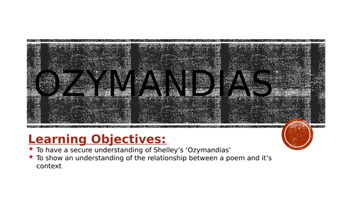 Ozymandias - Two Poetry Lessons & Resources | Teaching Resources