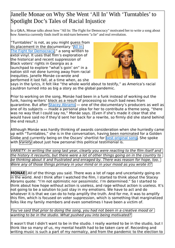 Janelle Monae Turntables Music Video WJEC/Eduqas | Teaching Resources