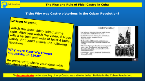 IB History - Castro's Victory | Teaching Resources