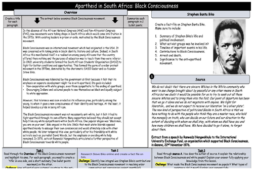 Lesson 1 - Black Consciousness and Steve Biko | Teaching Resources