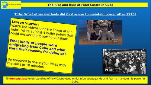IB History - Castro's Maintenance of Power | Teaching Resources